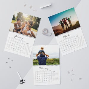 Custom Family Photos Calendar 2025,personalized Familly Photos Wall ...