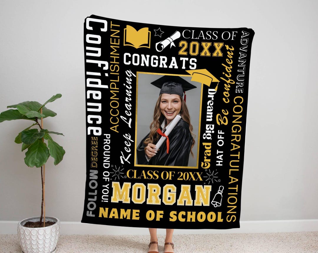 Personalized Photos Blanket for Graduation Gifts,grad Gifts for Her ...