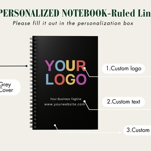 Personalized Company Logo Spiral Notebook: Corporate Gift, Custom ...