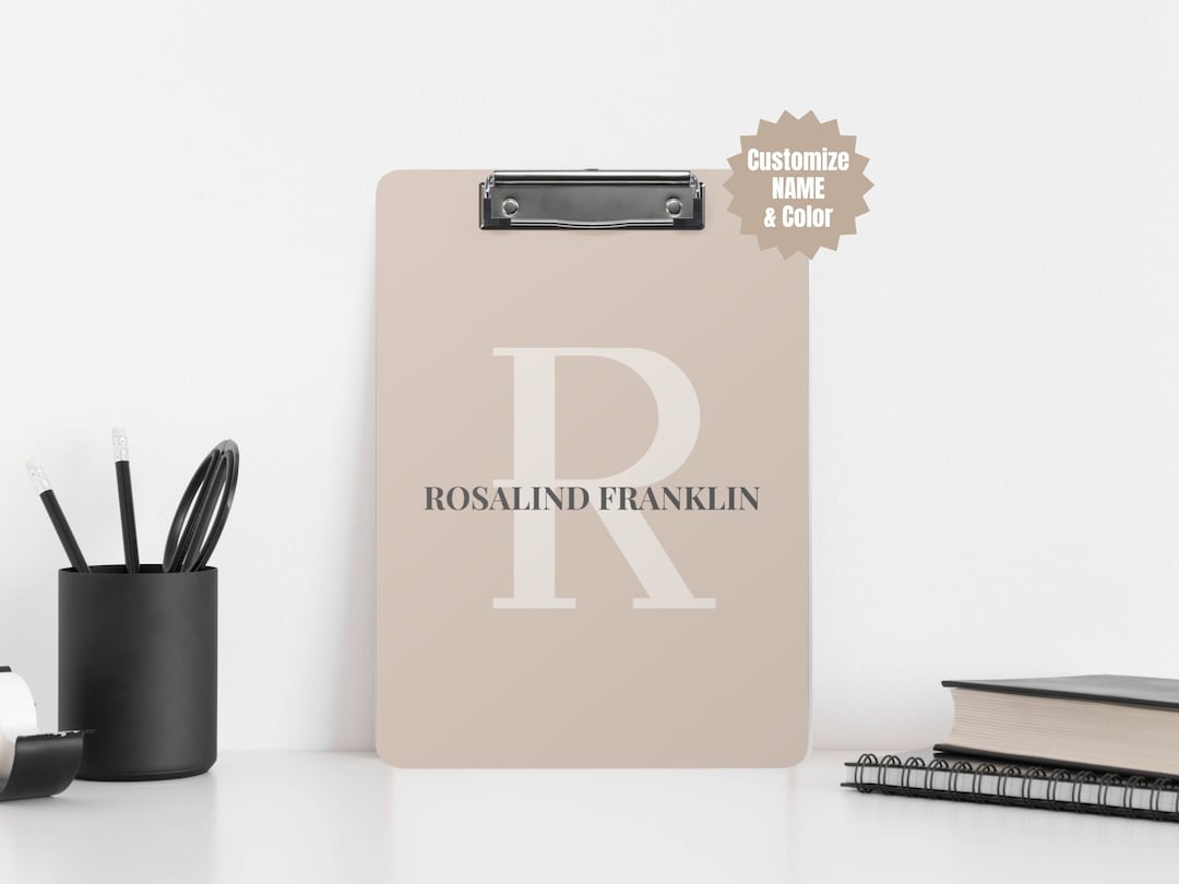 Custom Initial Name Clipboard,monogrammed Name Professional ...