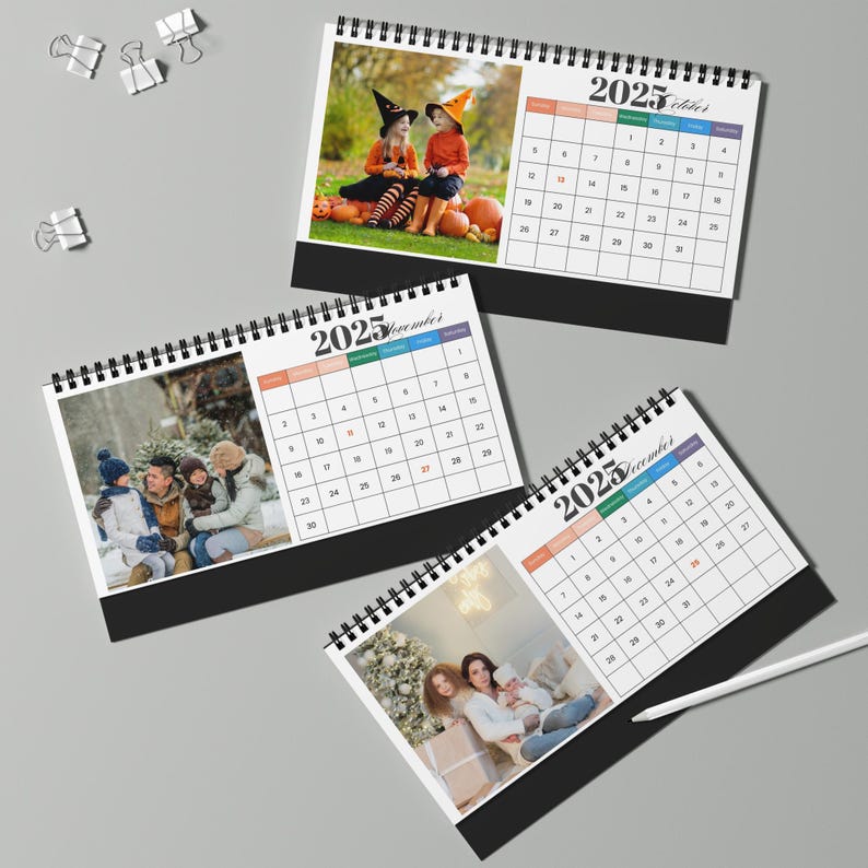 Personalized Family Photo Desk Calendar: Custom Keepsake Gift - Etsy