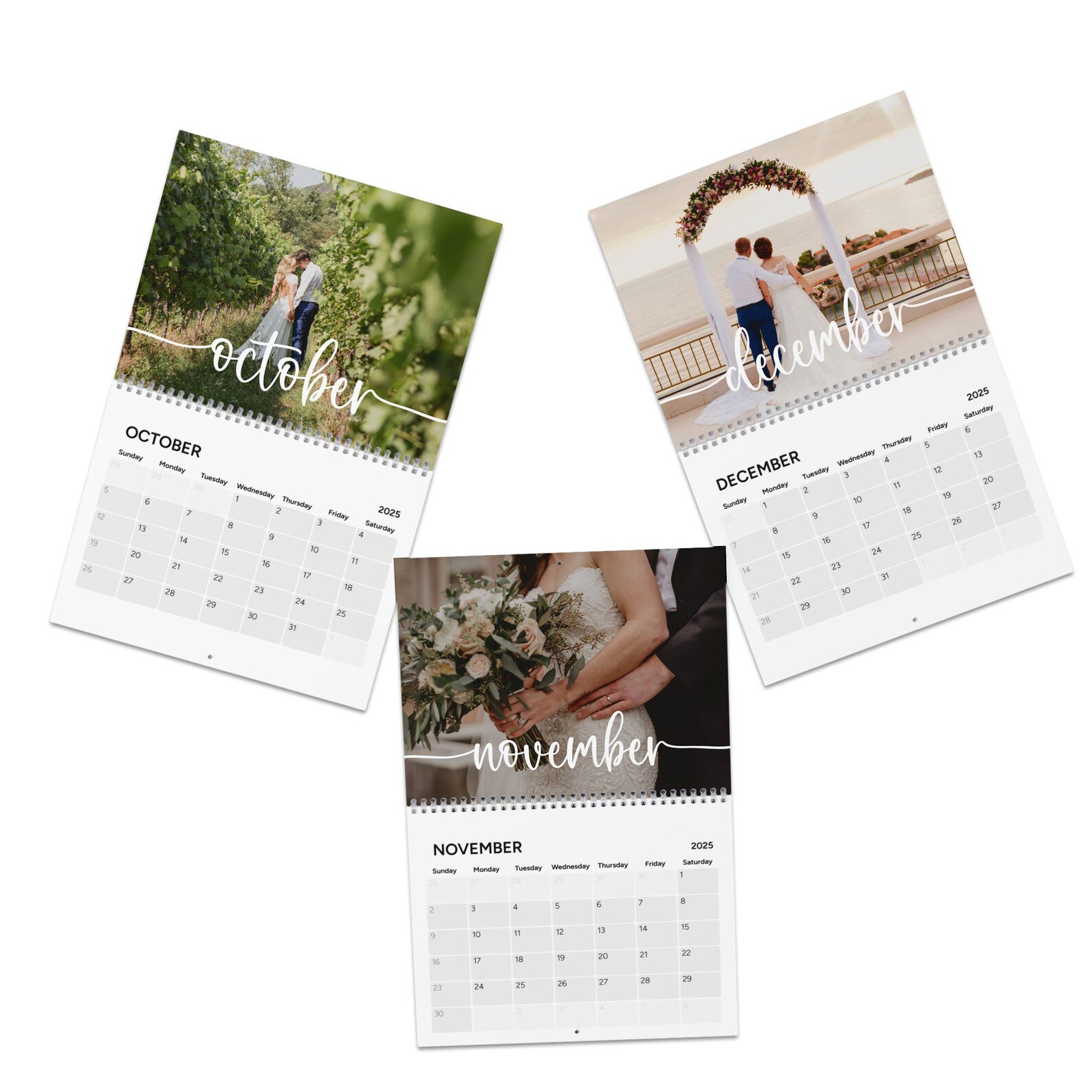 Custom Wedding Photo Calendar,valentines Day Gifts,personalized Photo ...
