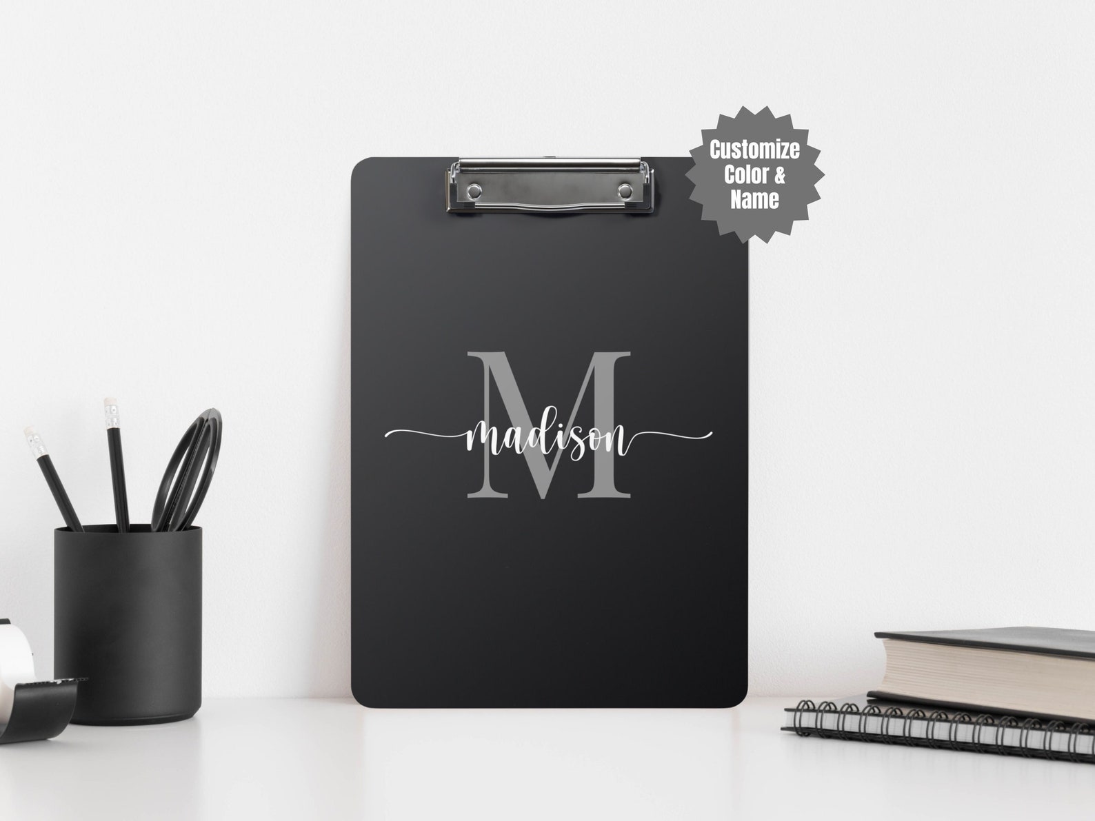Bulk Custom Initial Clipboard: Personalized Office Desk Stationery ...