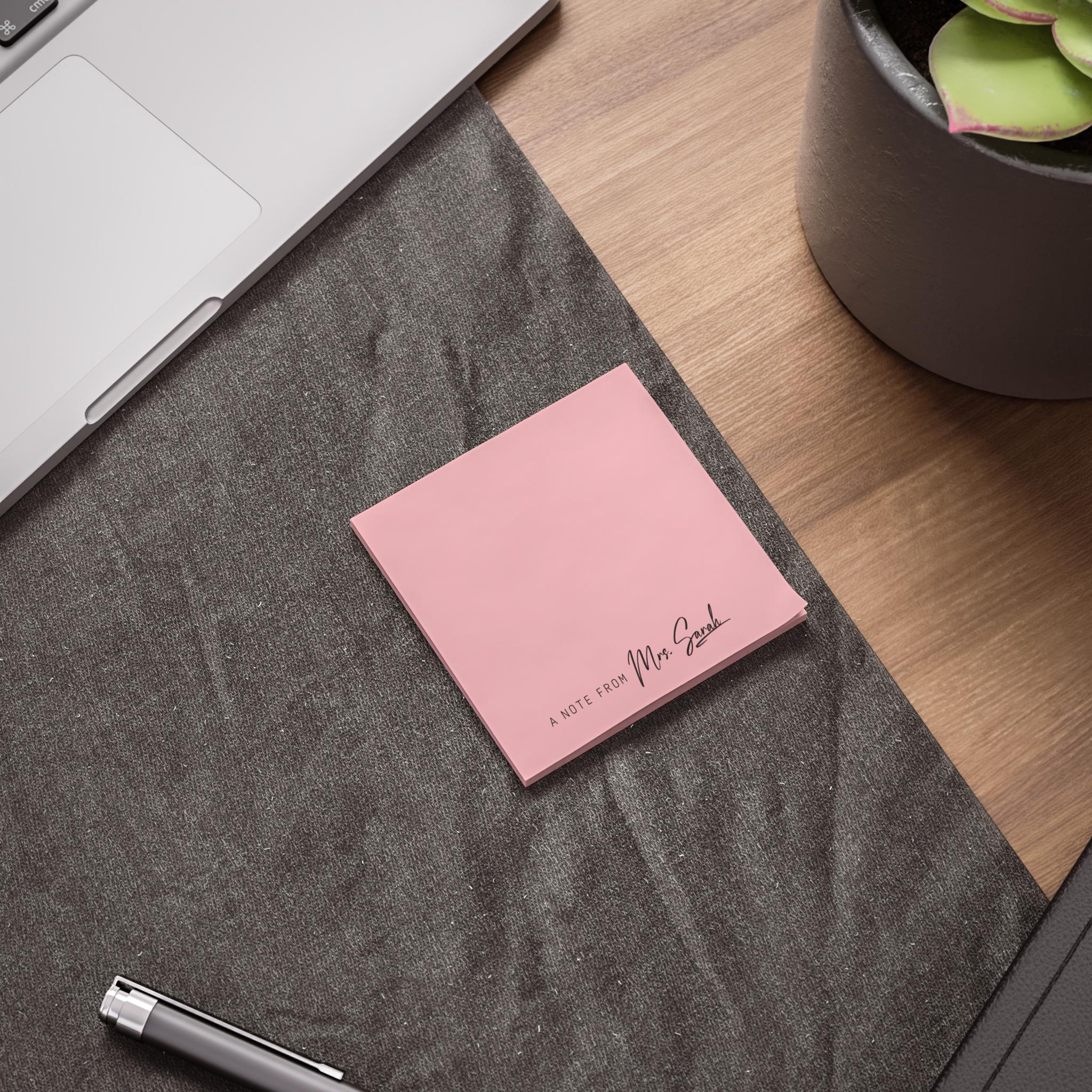 Personalized Name Sticky Notes: Custom Office Memo Pads - Etsy