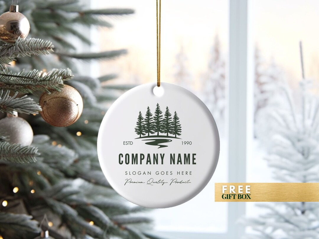 Personalized Business Logo Ornament,custom Employee Gift,coworker ...