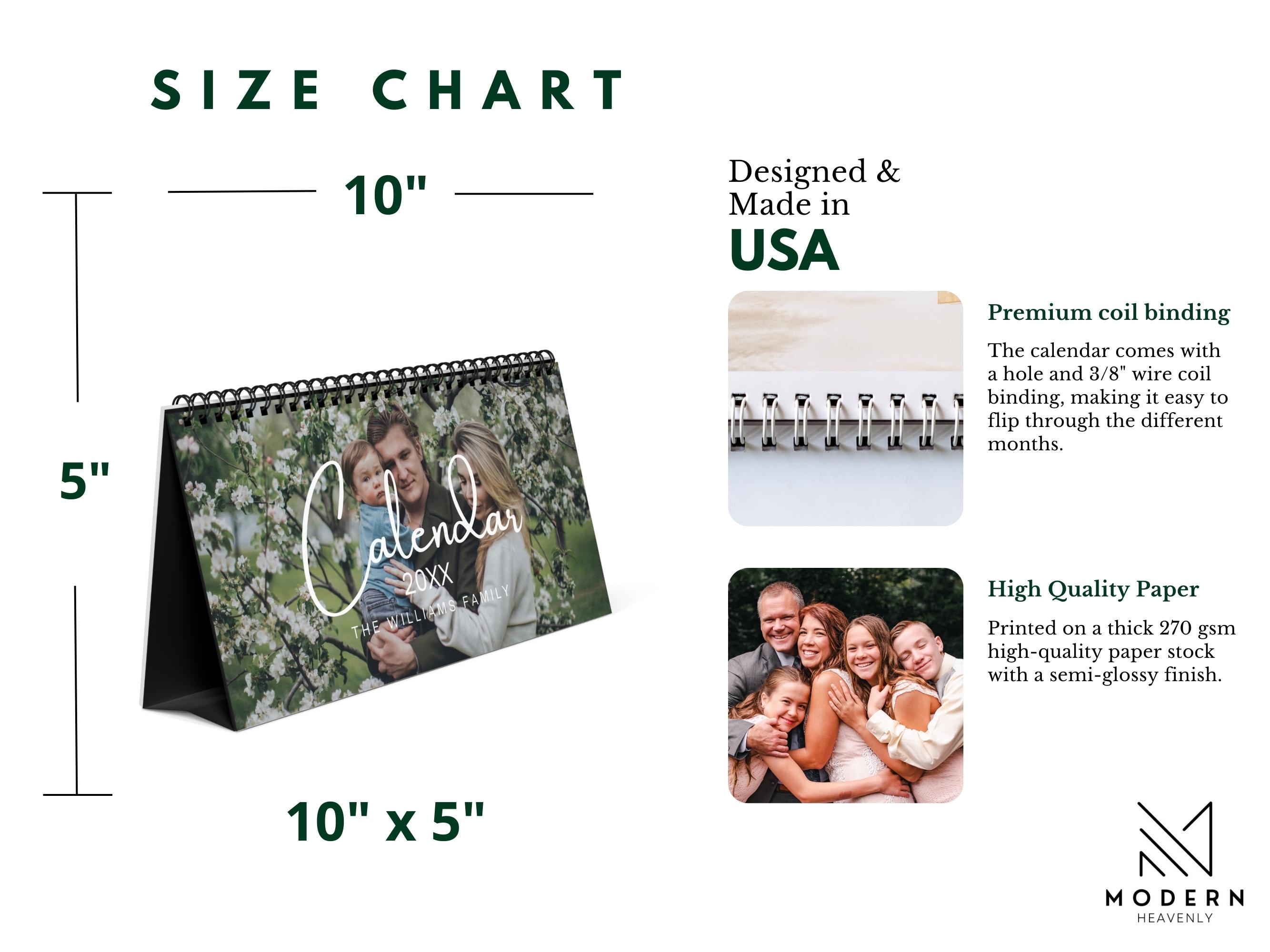 Custom Family Photos Desk Calendar 2025,personalized Desk Calendar ...