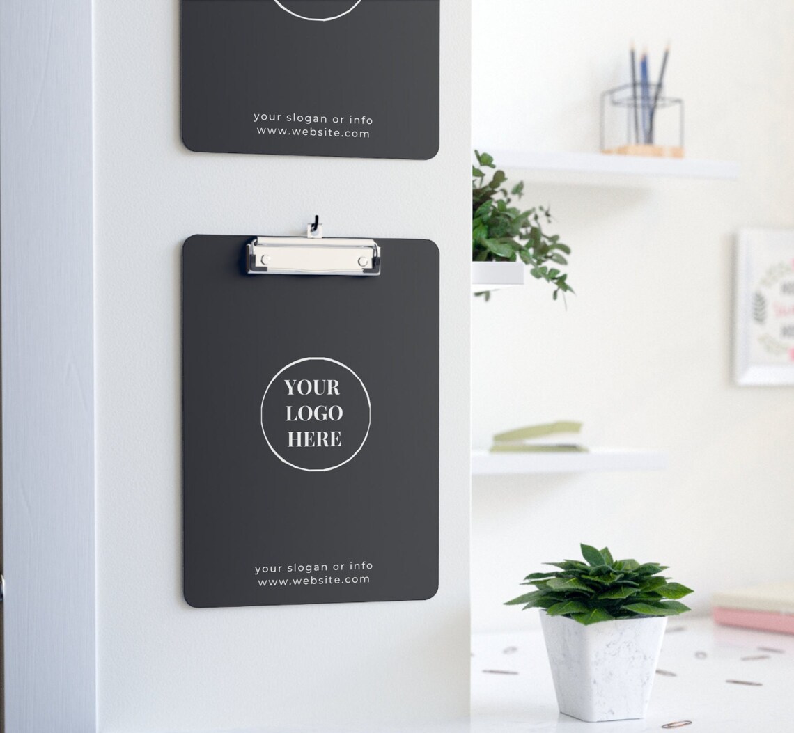 Customizable Matt Black Clipboard: Corporate Office Decor, Personalized ...