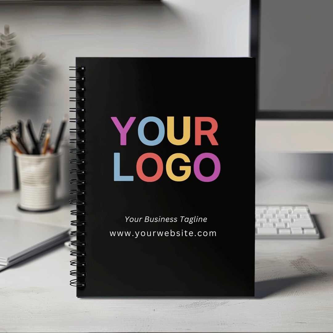 Personalized Company Logo Spiral Notebook: Corporate Gift, Custom ...