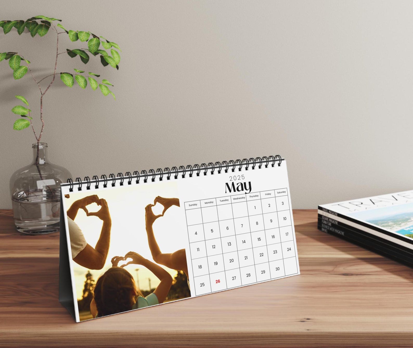 Personalized Family Photo Desk Calendar: Custom Office Decor - Etsy