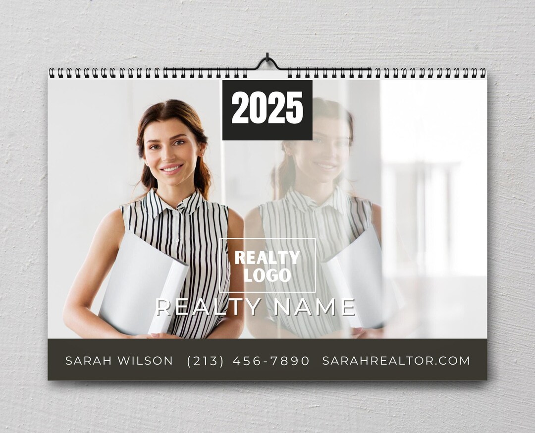 Personalized 2025 Realtor Calendar,custom Realtor Wall Calendar,real ...