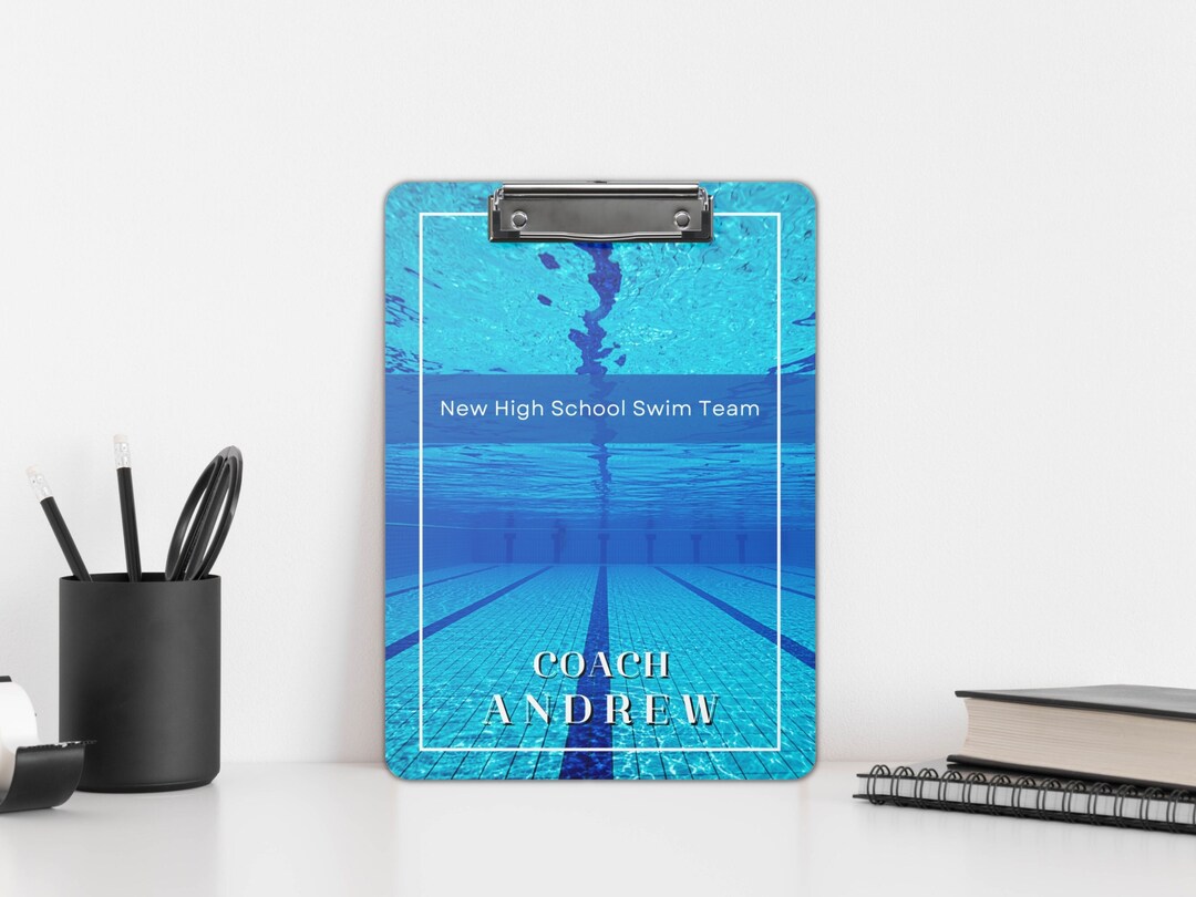 Custom Branded Swim Coach Team Logo Clipboard: Personalized Swimming ...
