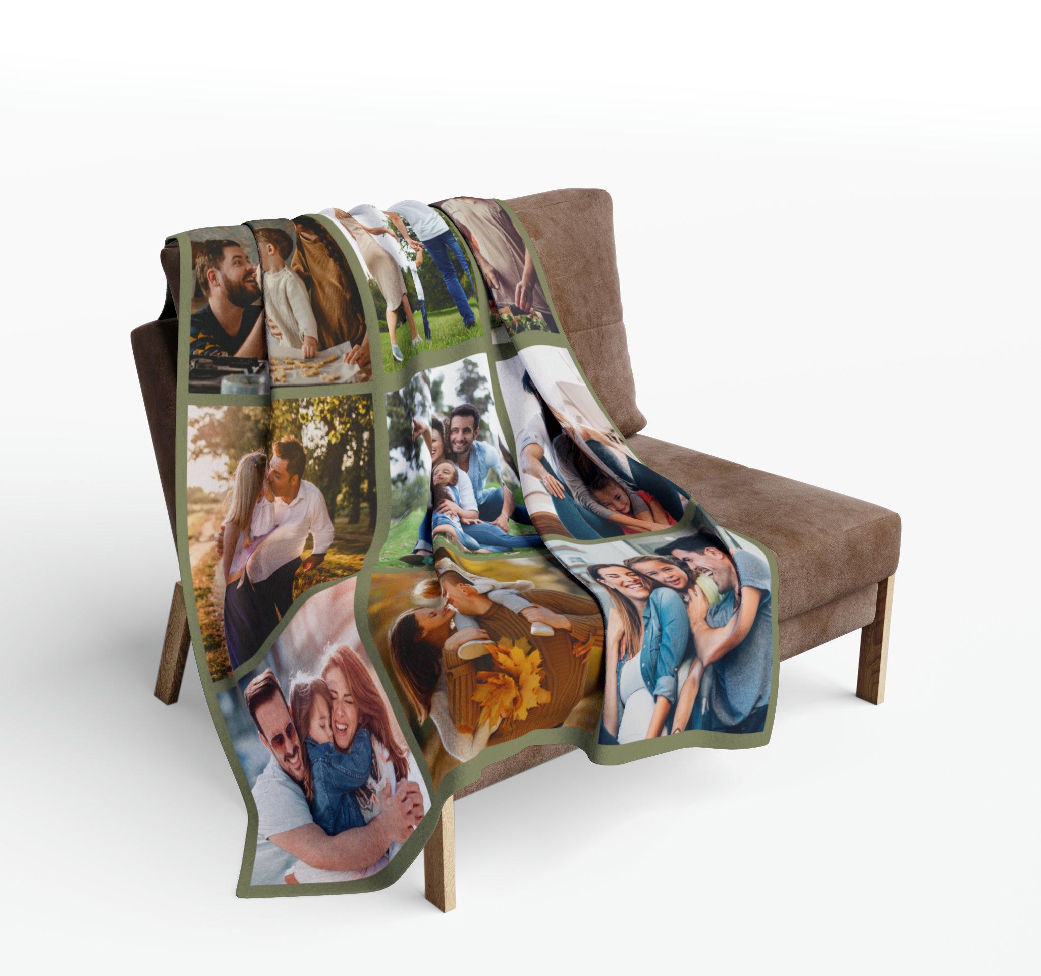 Custom Family Photo Blanket: Personalized Fleece Throw, Xmas Decor - Etsy