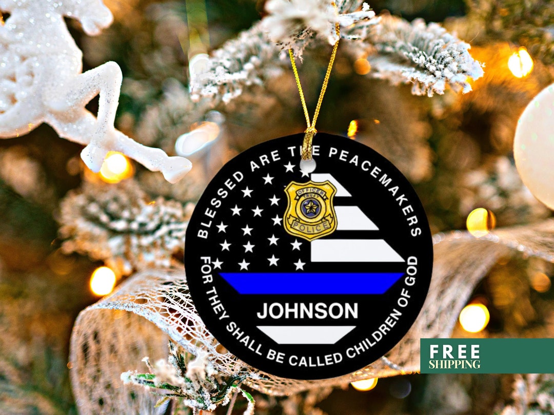 Police Officer Christmas Personalized Ceramic Ornament,police Officer ...