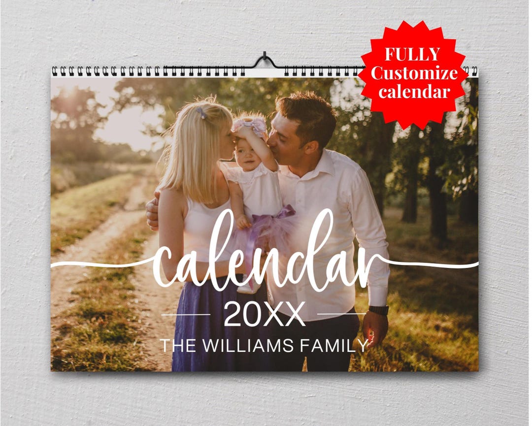 Fully Custom Photo Collage Wall Calendar: Personalized Family Gift ...