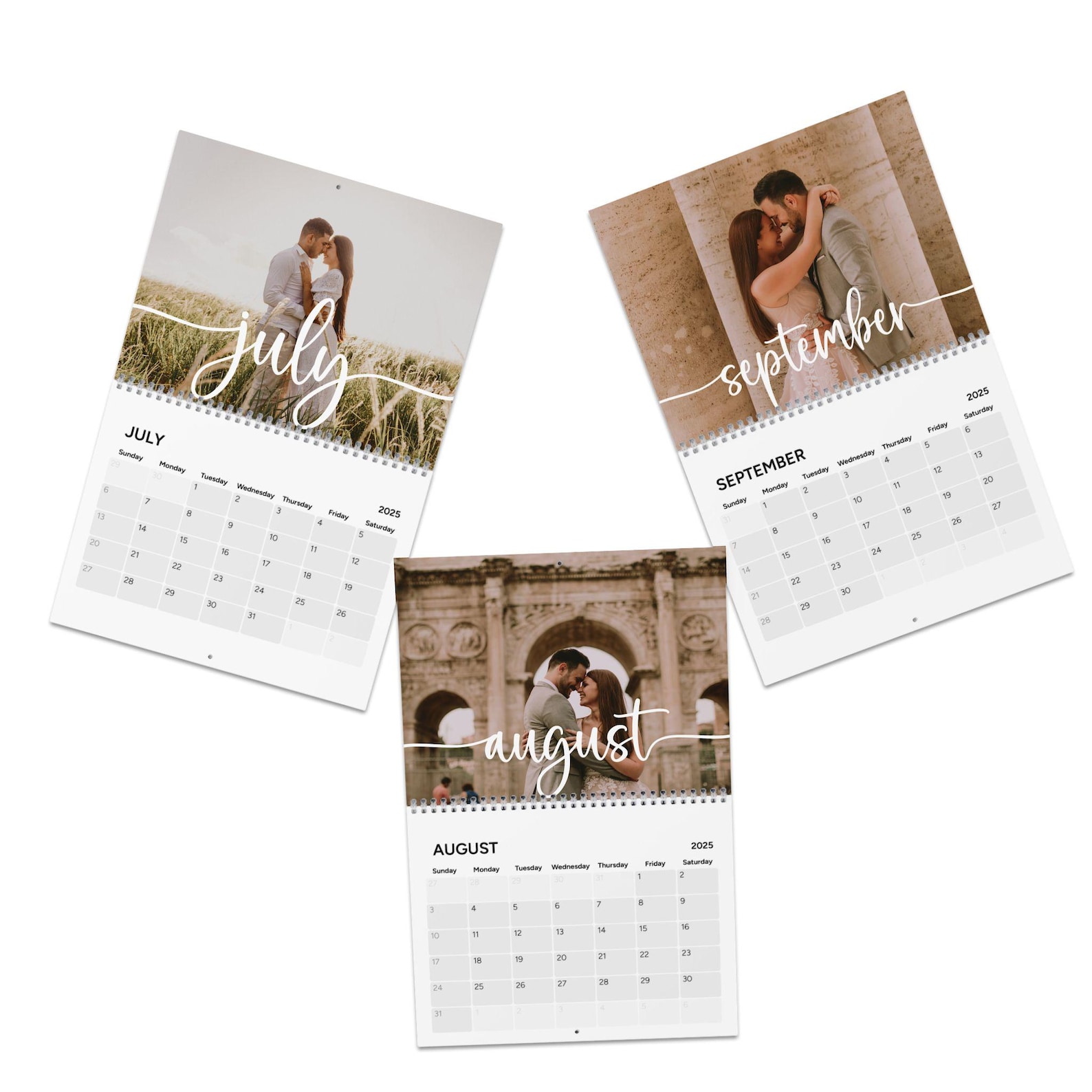 Custom Wedding Photo Calendar,valentines Day Gifts,personalized Photo ...