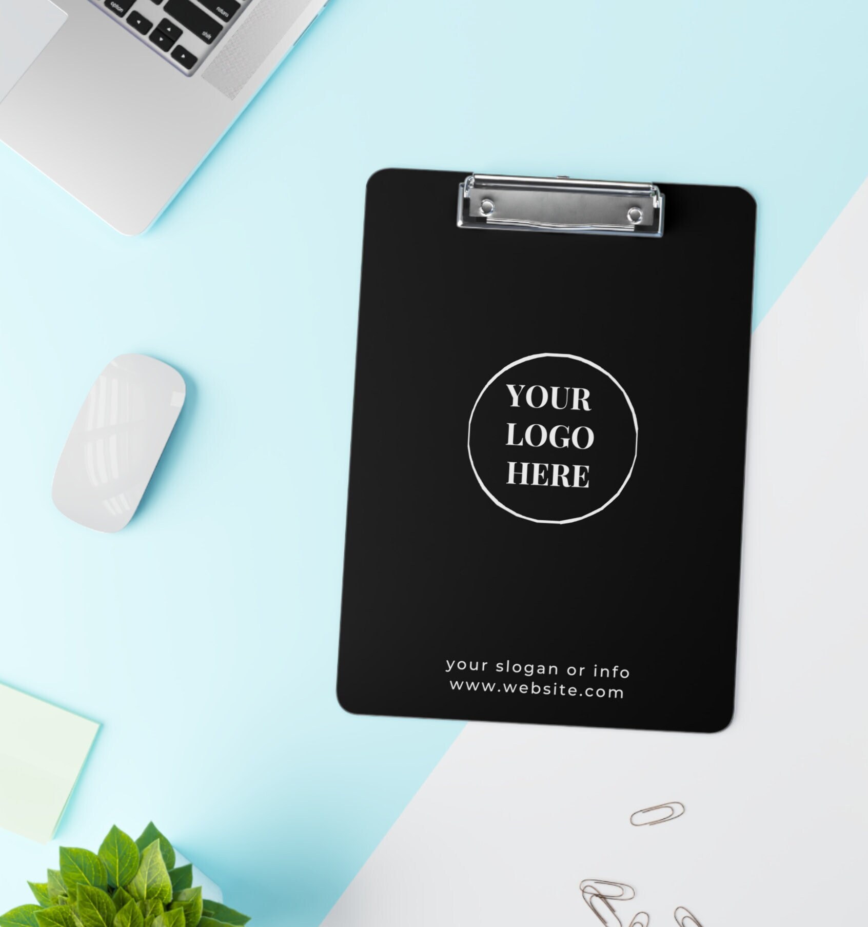 Customizable Matt Black Clipboard: Corporate Office Decor, Personalized ...