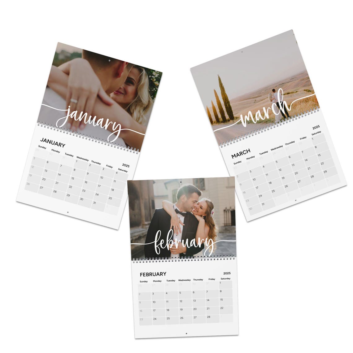 Custom Wedding Photo Calendar,valentines Day Gifts,personalized Photo ...