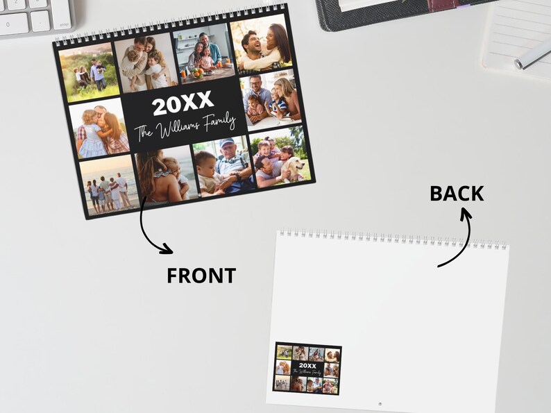Personalized Family Photo Wall Calendar: Custom Keepsake Gift - Etsy