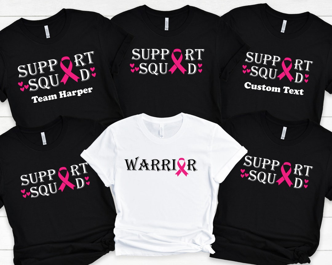 Breast Cancer Support Squad T-shirt, Breast Cancer Warrior Shirt ...