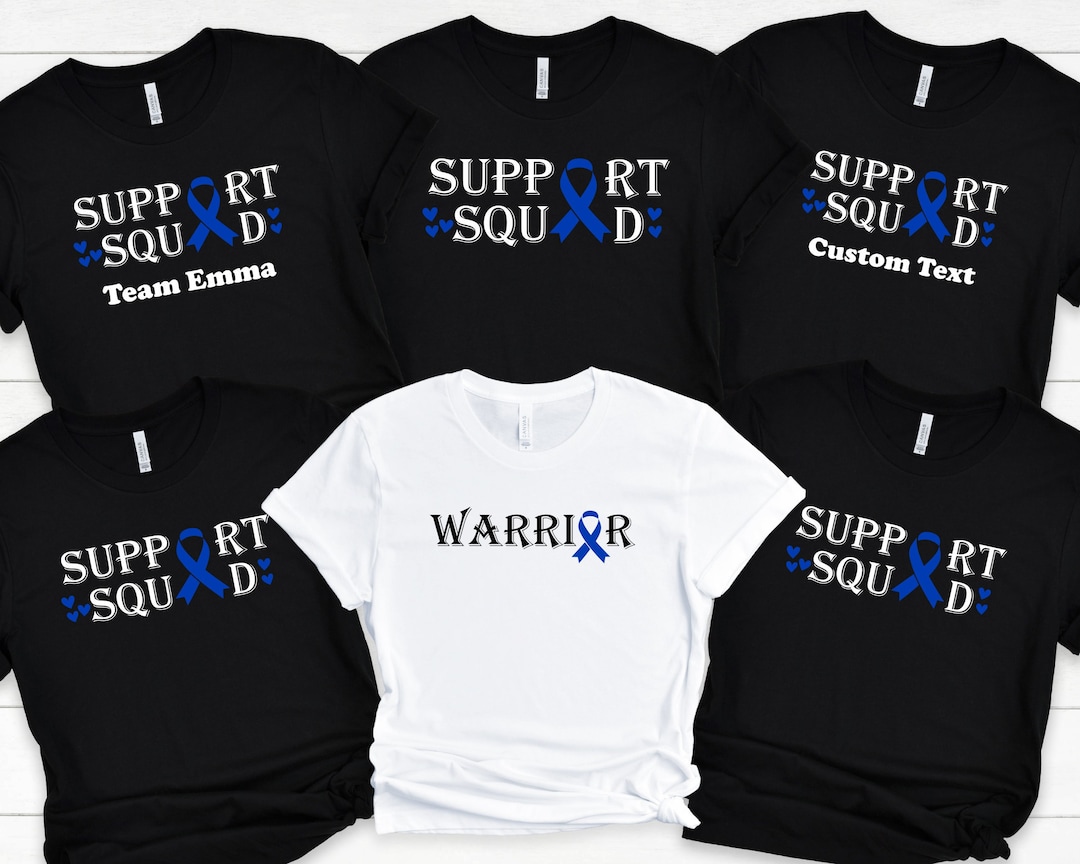 Colon Cancer Support Squad and Warrior Shirt, Colorectal Cancer ...