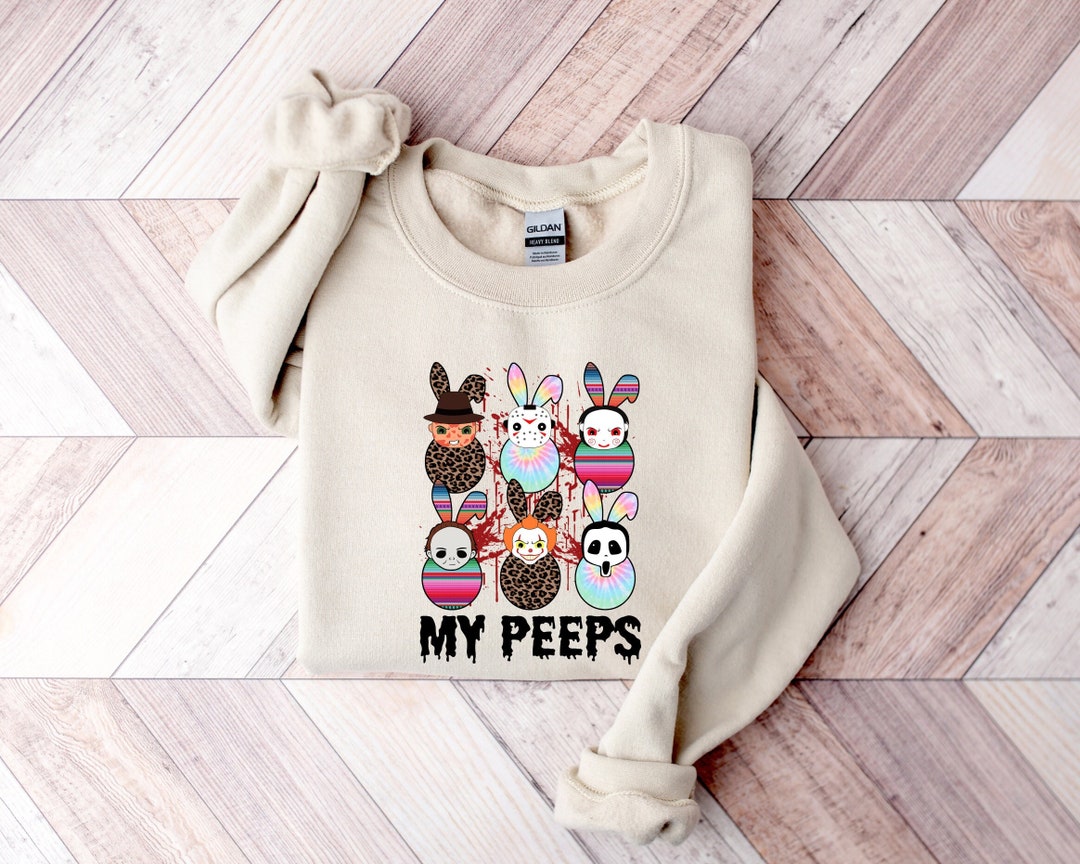Horror Movie Characters Peeps Sweatshirt Hoodie, Easter Horror Eggs ...