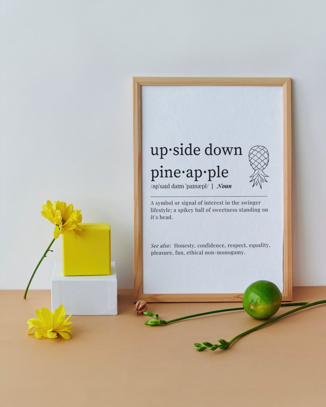 Upside Down Pineapple Digital Wall Art || Swinger Lifestyle Printable ...