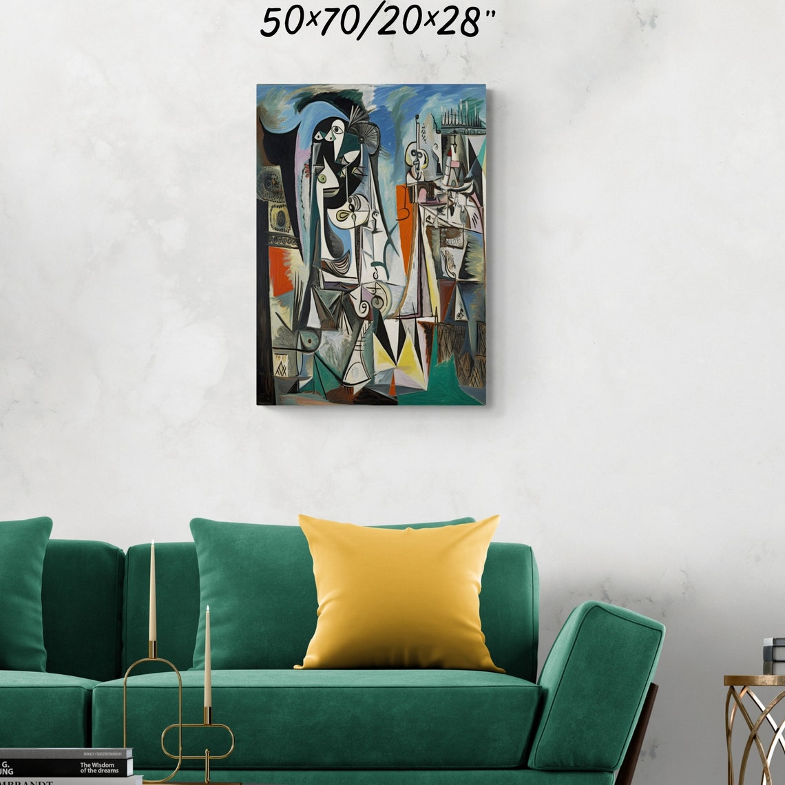 Abstract Wall Decor, Cubist Wall Art, Modern Home Decoration, College ...