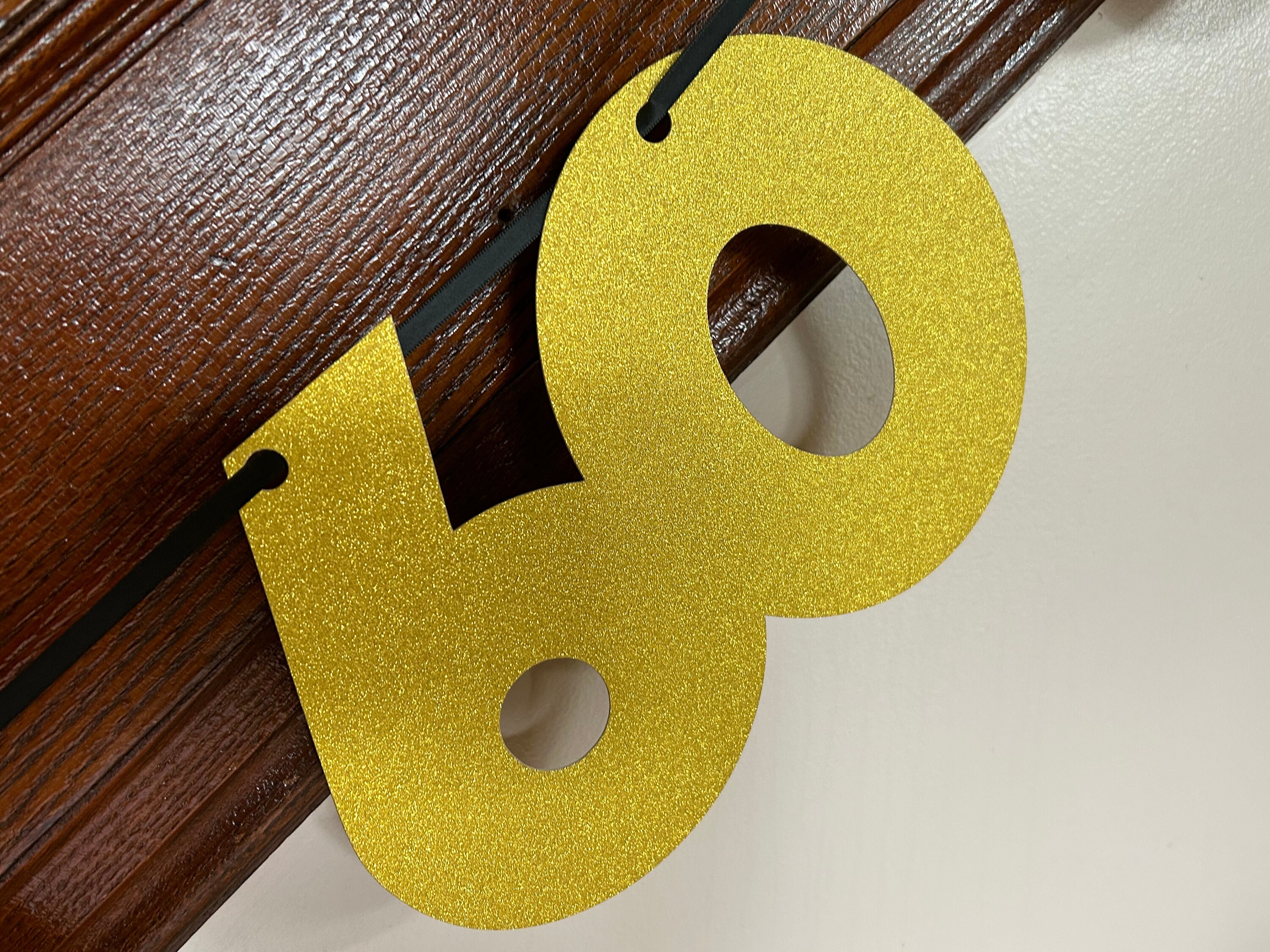 60th Gold Glitter Banner - 60th Birthday Banner - 60th Anniversary ...