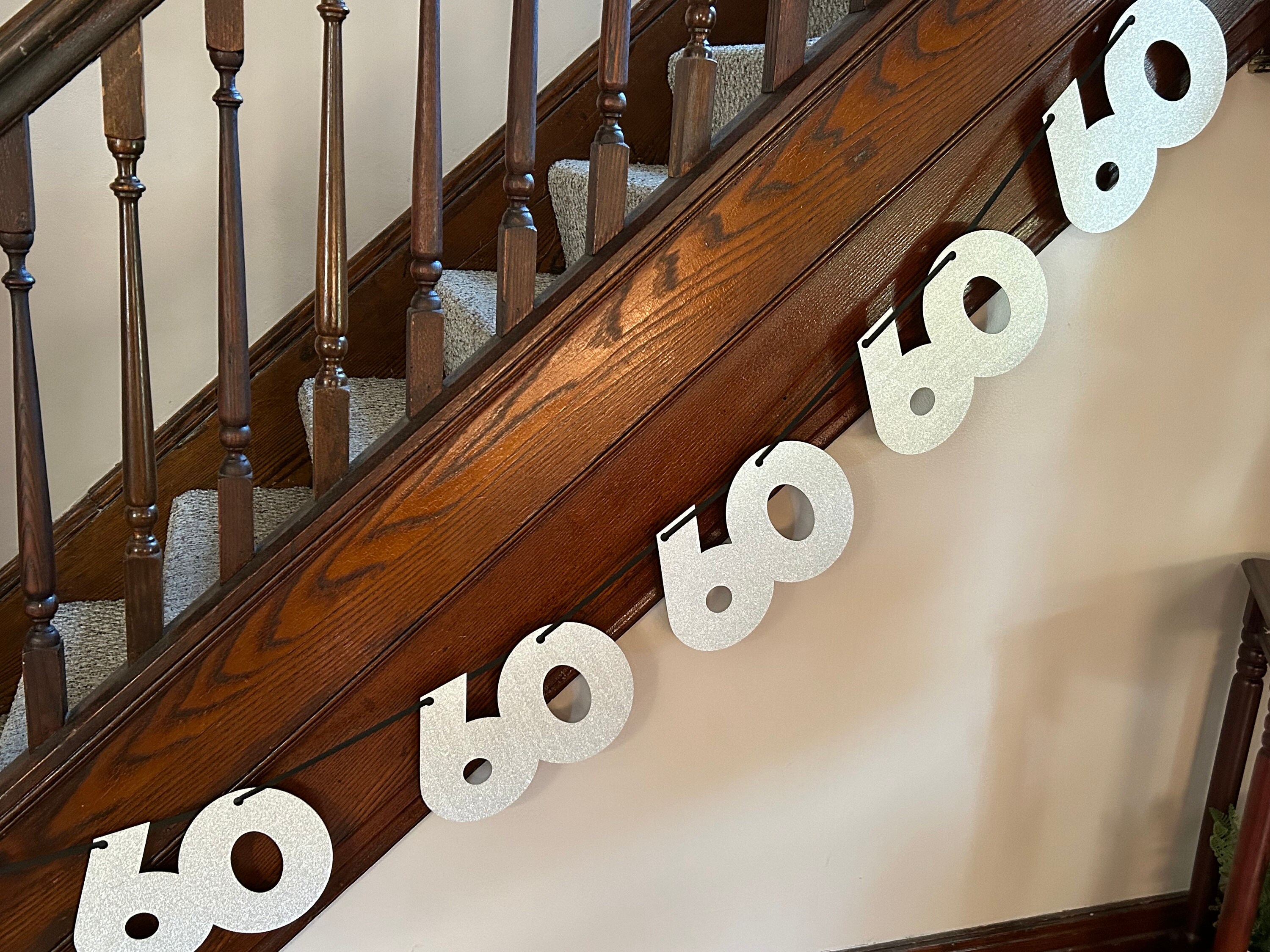 60th Silver Glitter Banner 60th Birthday Banner 60th Anniversary Banner ...