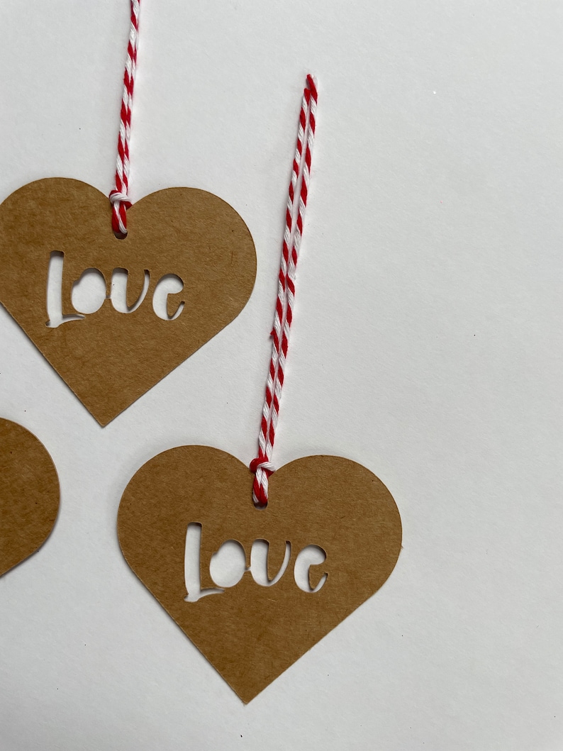 5 Heart Tags, Gift Tags, Love Cut Out, Favor Tags, Valentine’s - Etsy