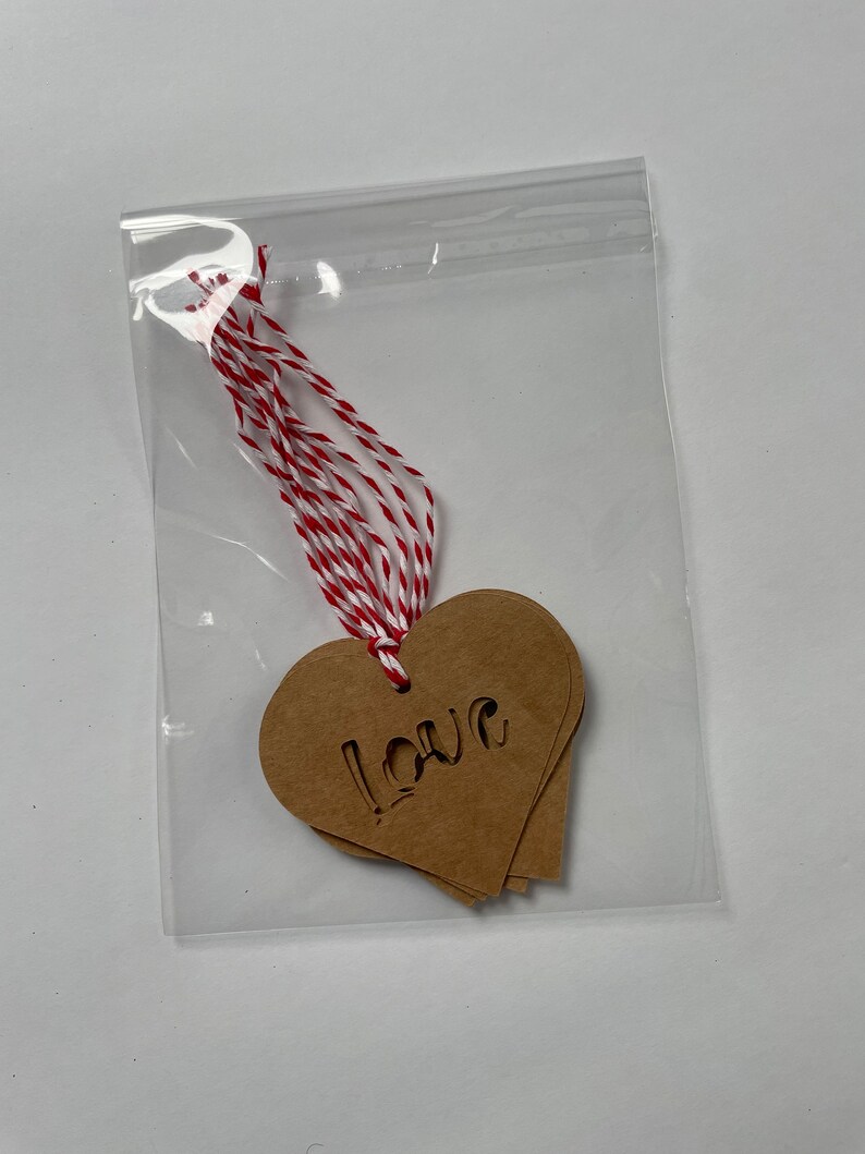 5 Heart Tags, Gift Tags, Love Cut Out, Favor Tags, Valentine’s - Etsy