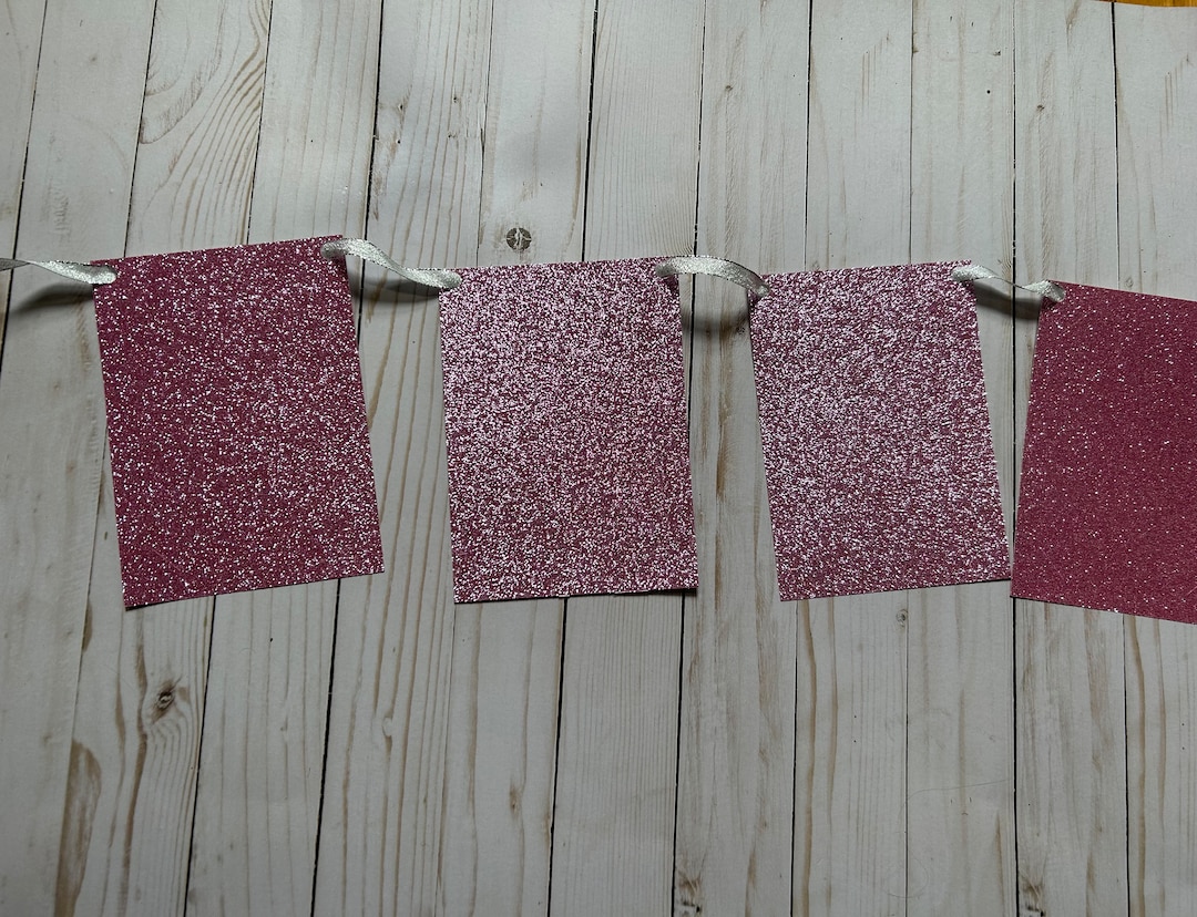 4x6 Pink Glitter Photo Banner (8) - Photo Banner - Birthday Party ...