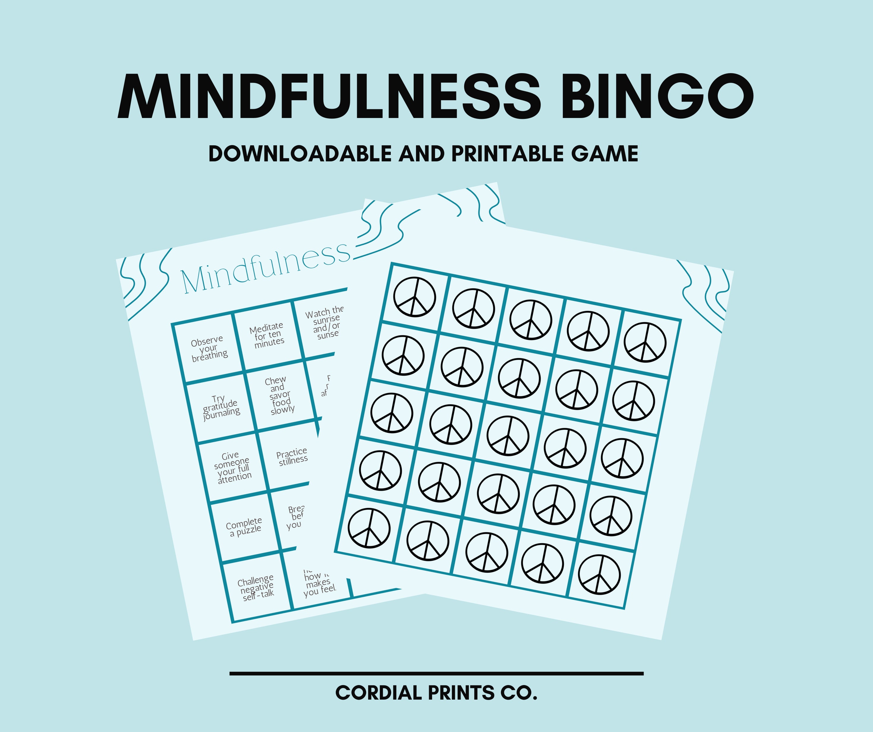 Mindfulness Bingo Game • 24 Ways to Practice Mindfulness • Digital ...