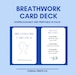 Breathwork Card Deck • 10 Printable Cards • Breathing Exercises and ...