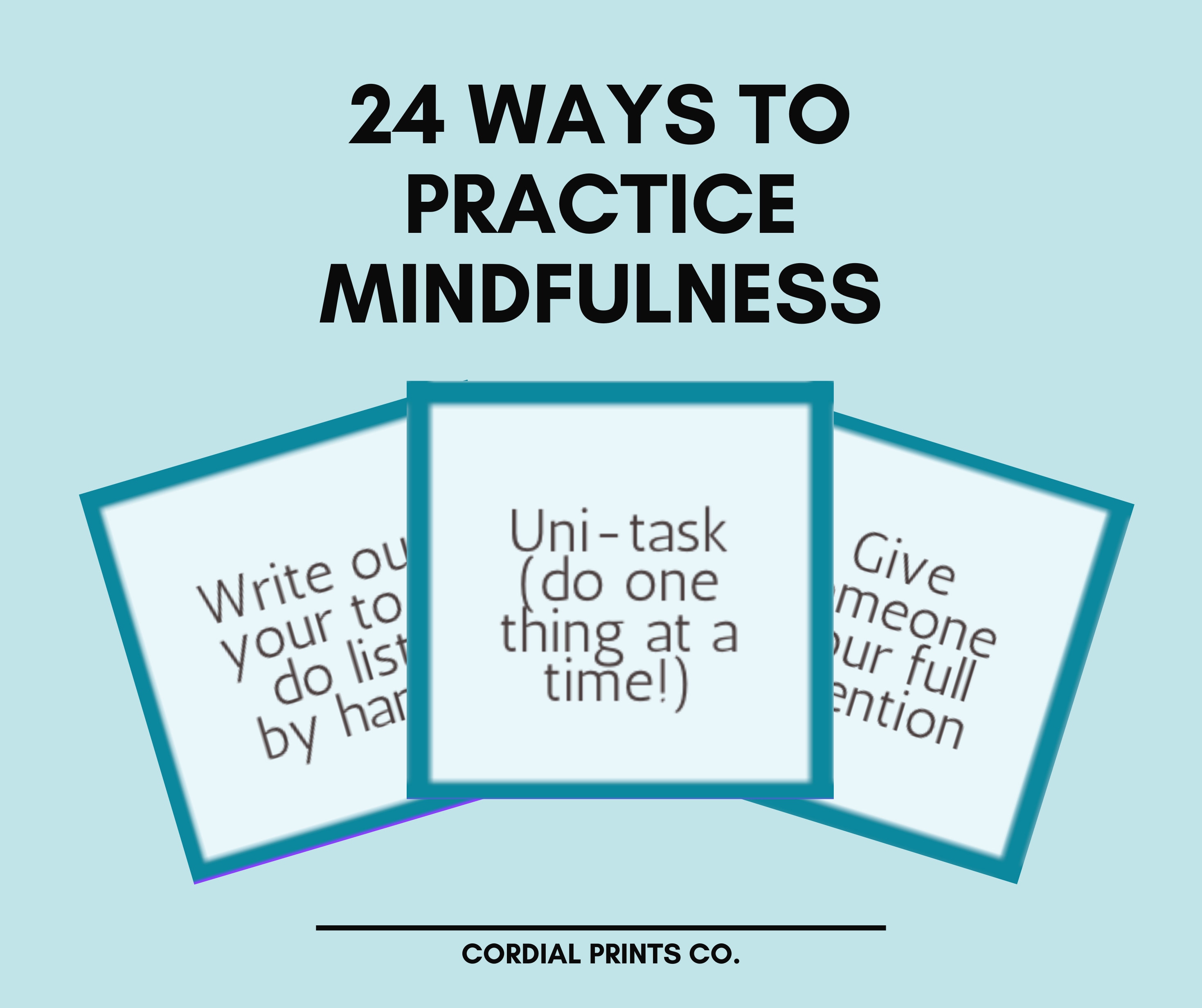 Mindfulness Bingo Game • 24 Ways to Practice Mindfulness • Digital ...