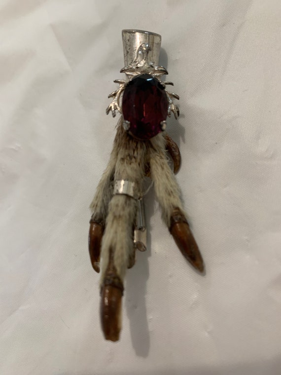 Vintage Scottish Grouse Claw Kilt Pin - Gem