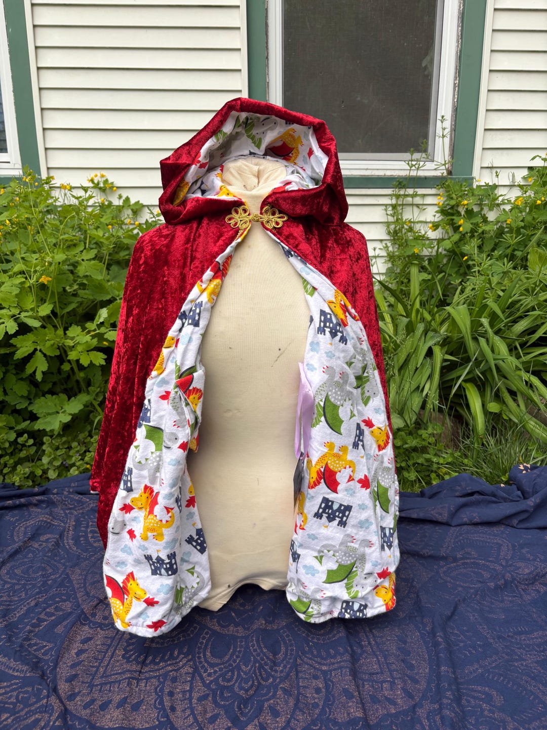 Red Velvet Dragon Kids Cape - Etsy