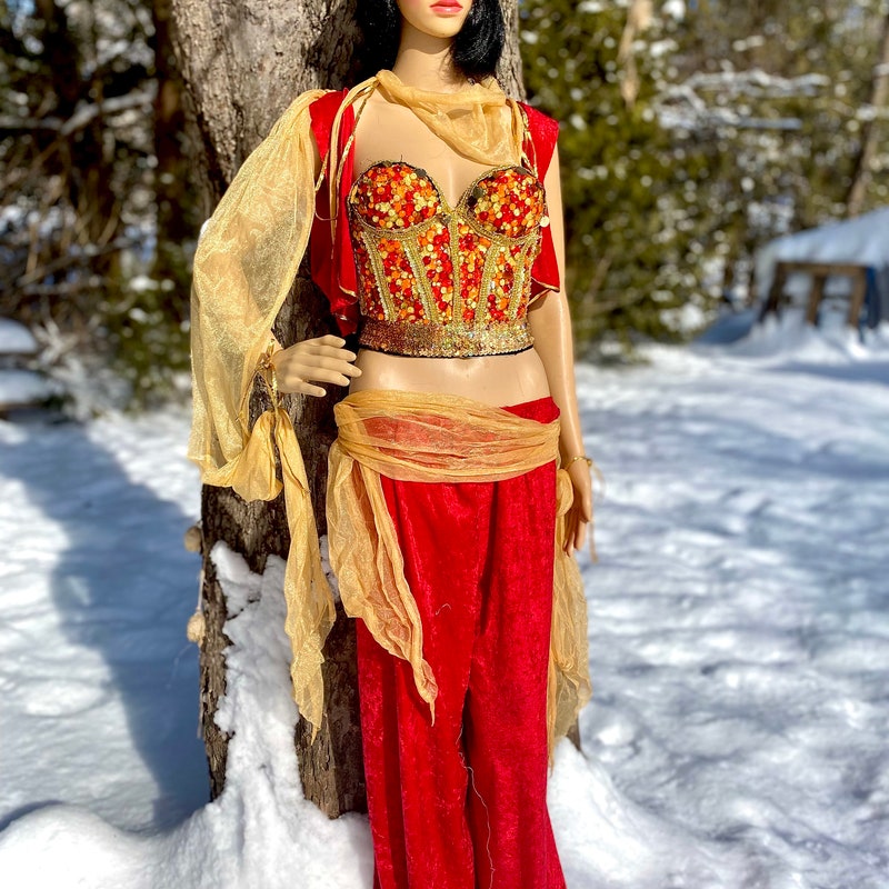 Red Princess Jasmine Costume - Etsy