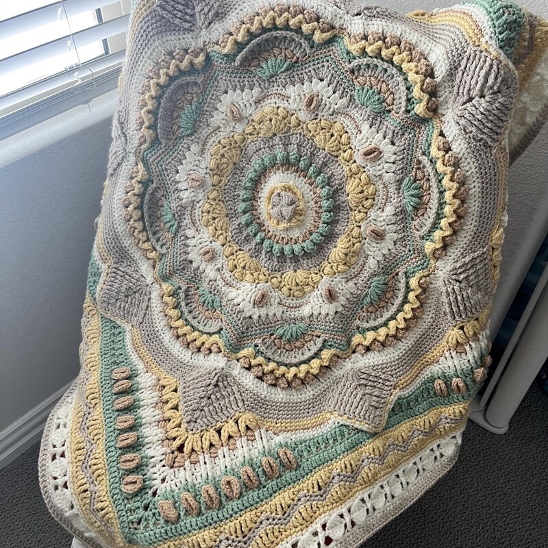 Crochet Mandala Blanket - Etsy