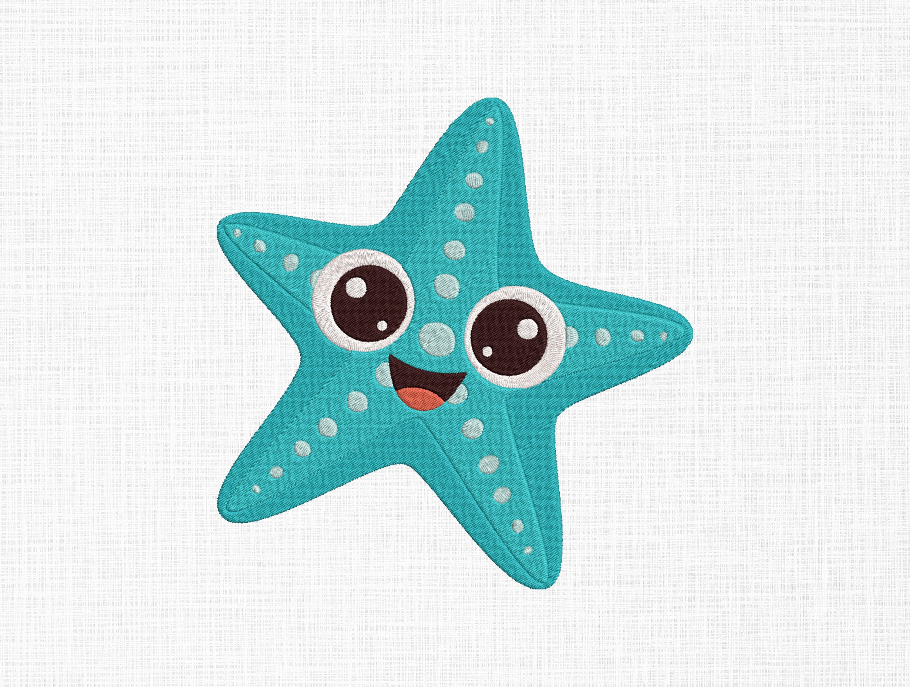 Starfish Embroidery Design Cute Starfish Embroidery Design Sea - Etsy