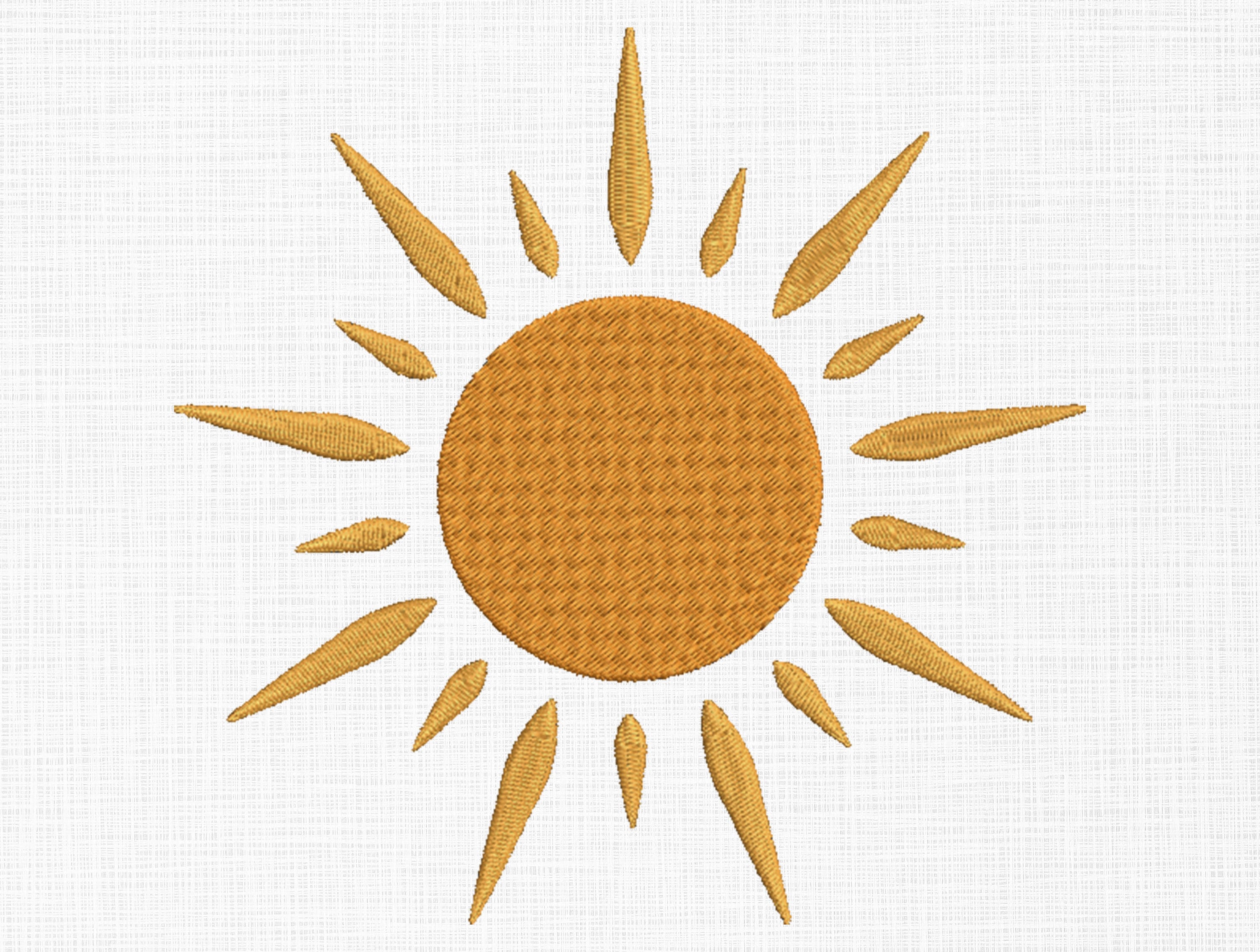 Sun Embroidery Design Burning Sun Embroidery Design Summer Embroidery ...