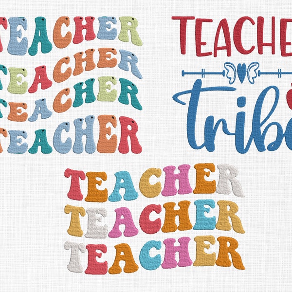 Teacher Embroidery - Etsy