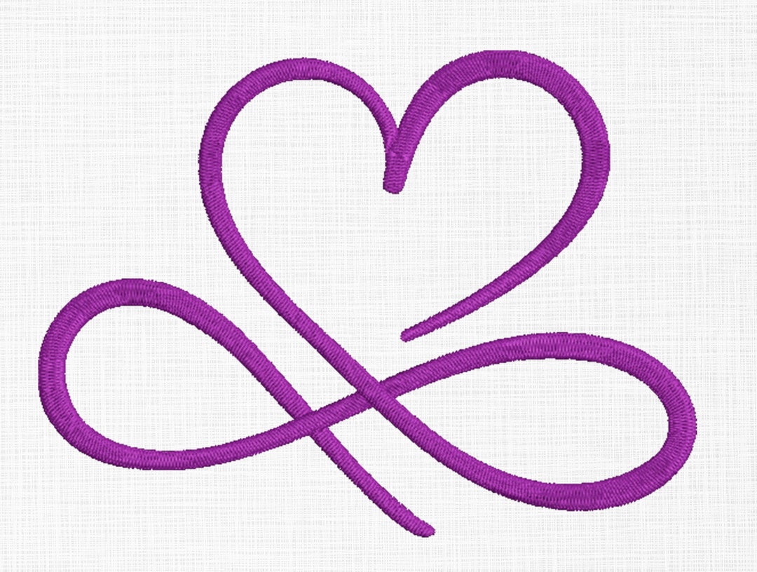 Infinity Heart Embroidery Design Heart Embroidery Design Heart Swirls ...