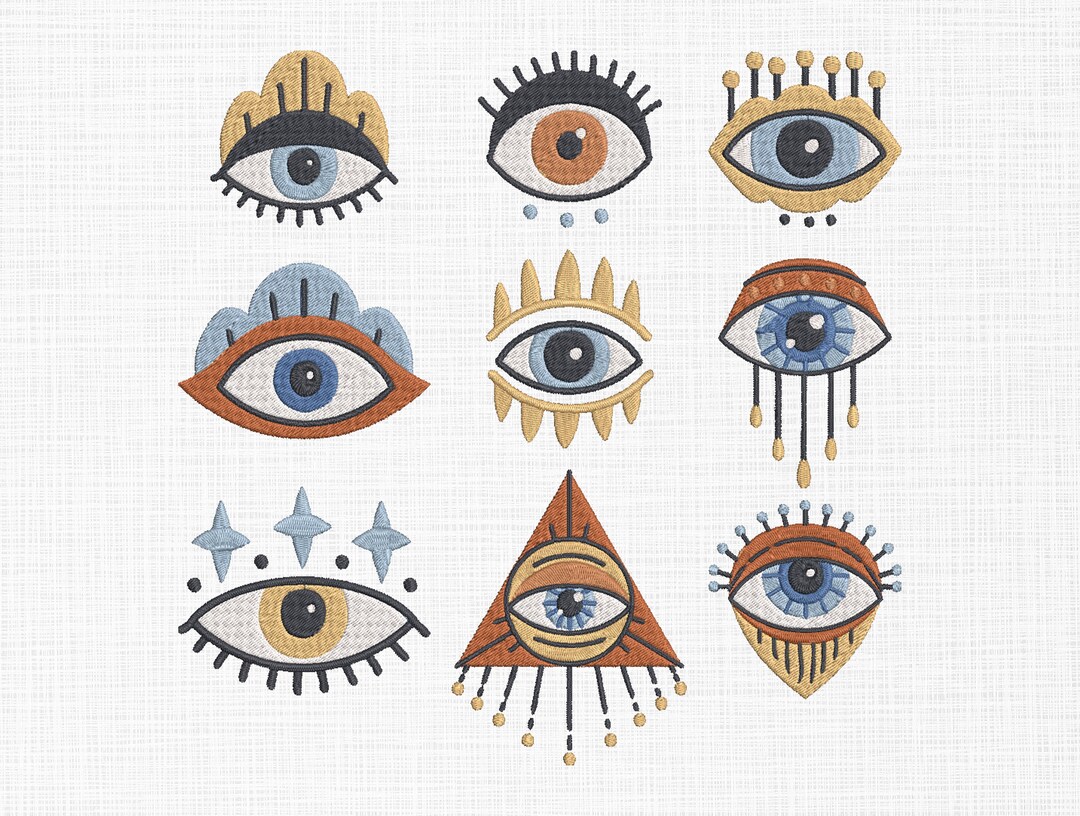 Boho Eye Embroidery Designs, Boho Eye Bundle, Machine Embroidery ...