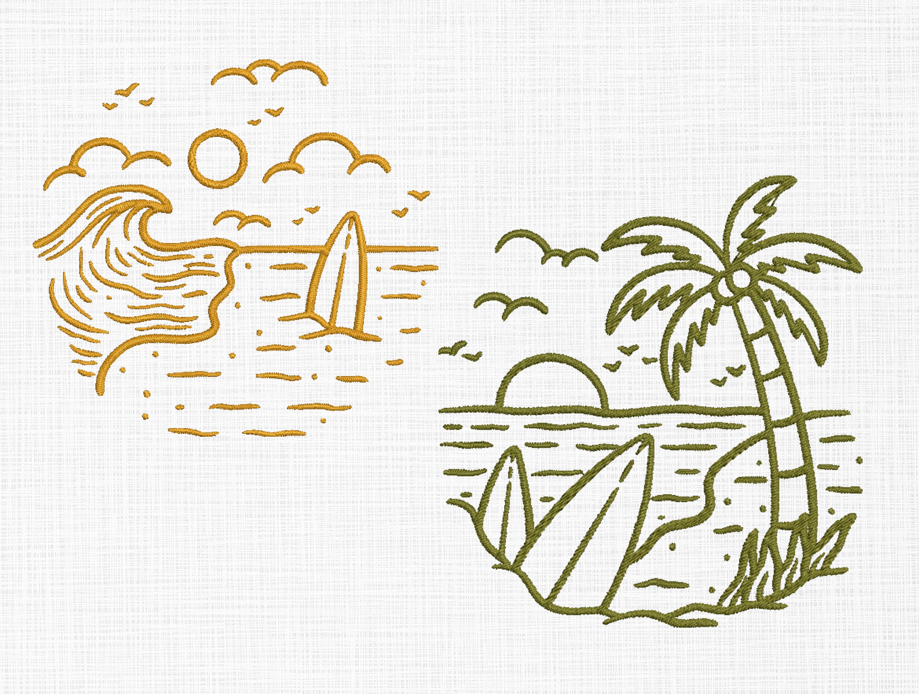 Beach Life Embroidery Design Summer Beach Embroidery Design - Etsy