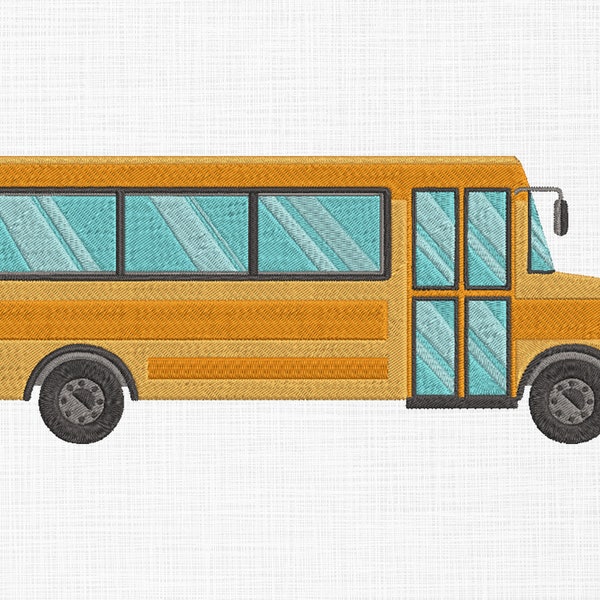 School Bus Embroidery Design - Etsy