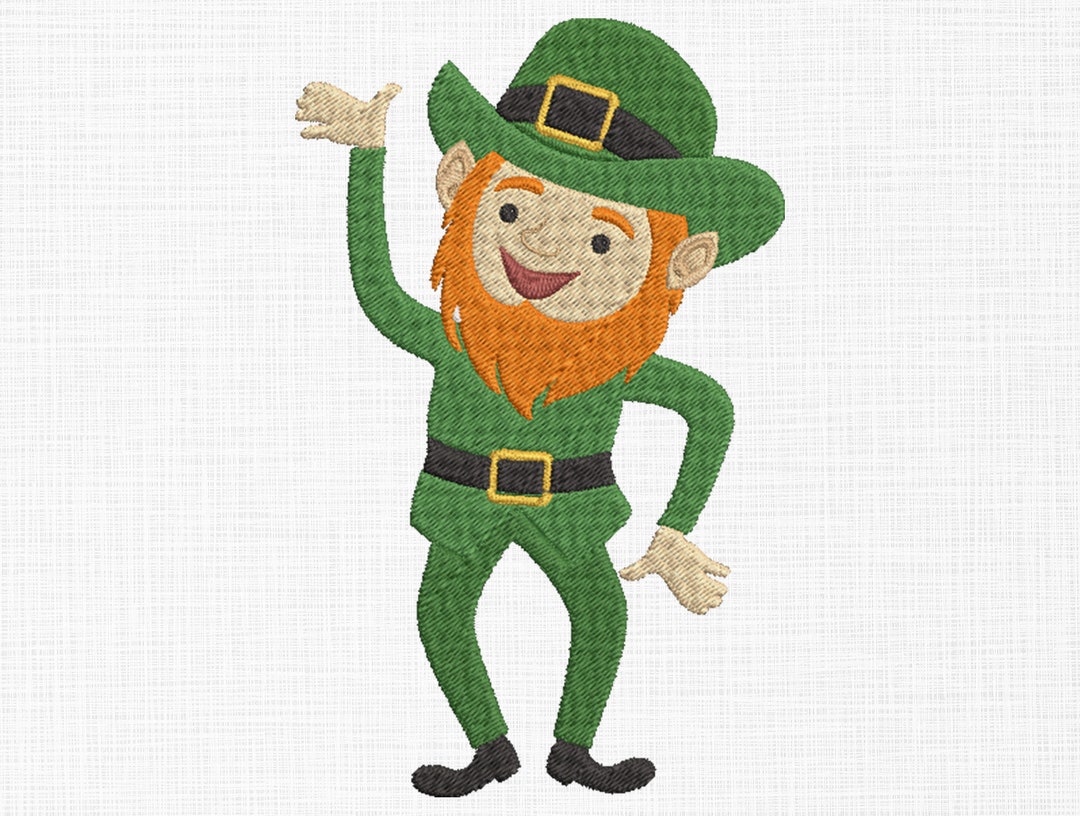 Leprechaun Irish Embroidery Design Patrick's Day Embroidery Design ...