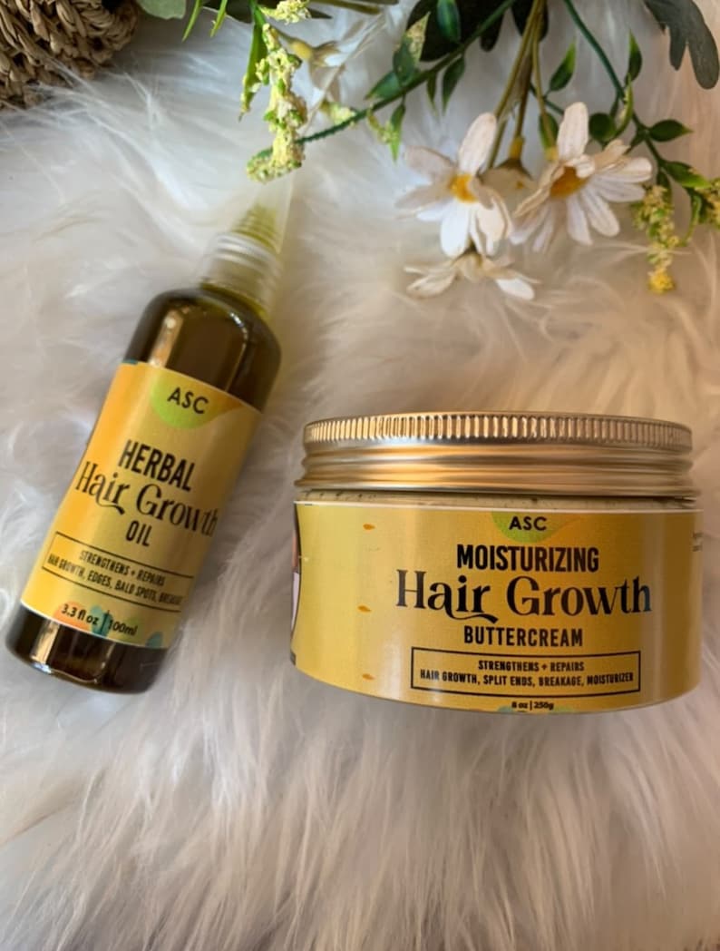 ASC Herbal Hair Growth Oil and Moisturizing Hair Growth Butter Cream Original From Ghana ...