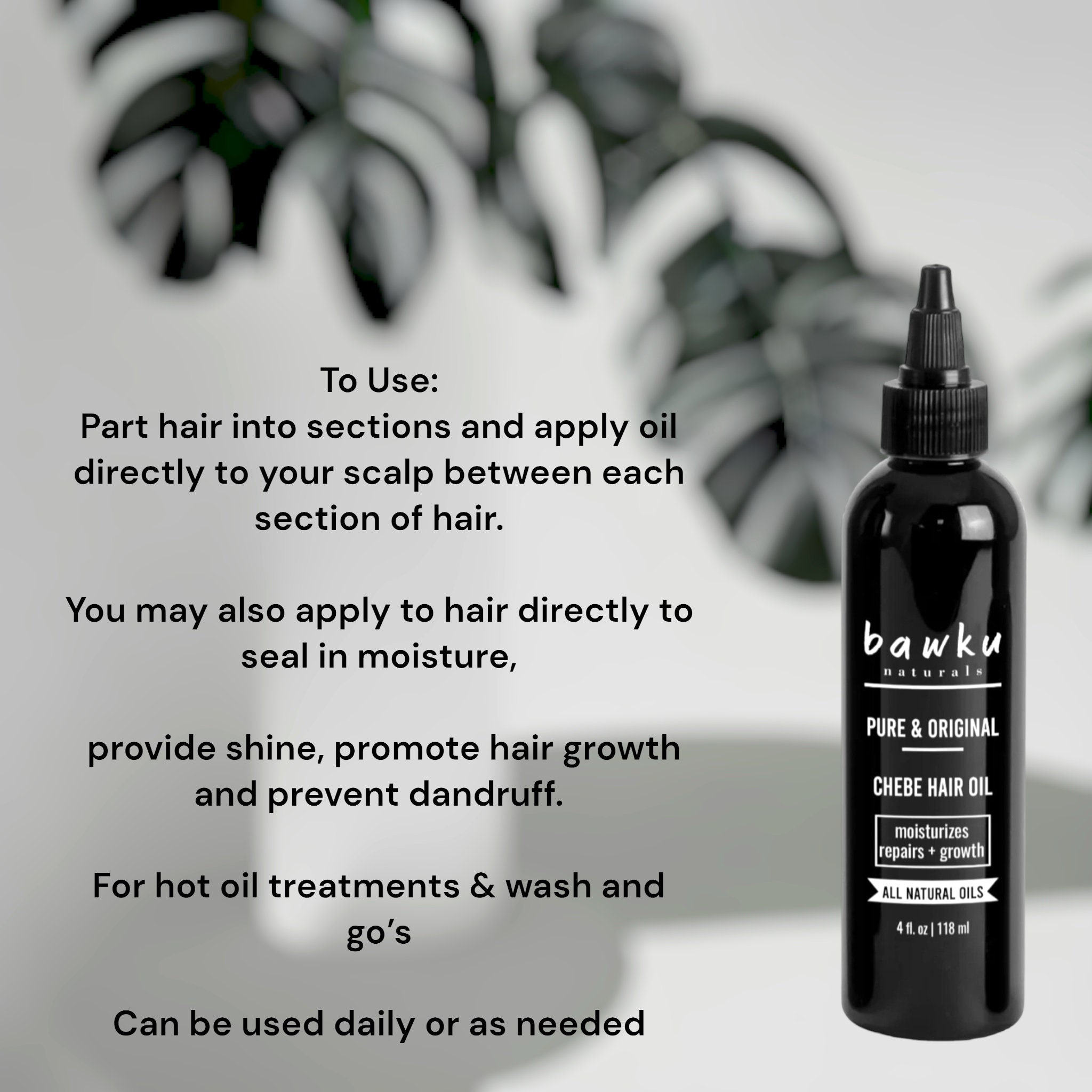 Chebe Hair Oil With Pure Chebe Powder From Chad. Contains Castor ...