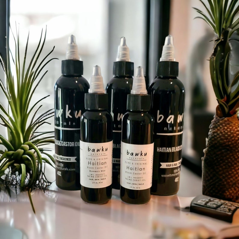 Haitian Black Castor Oil Original & Pure 100% Unrefined Lwil Maskriti ...